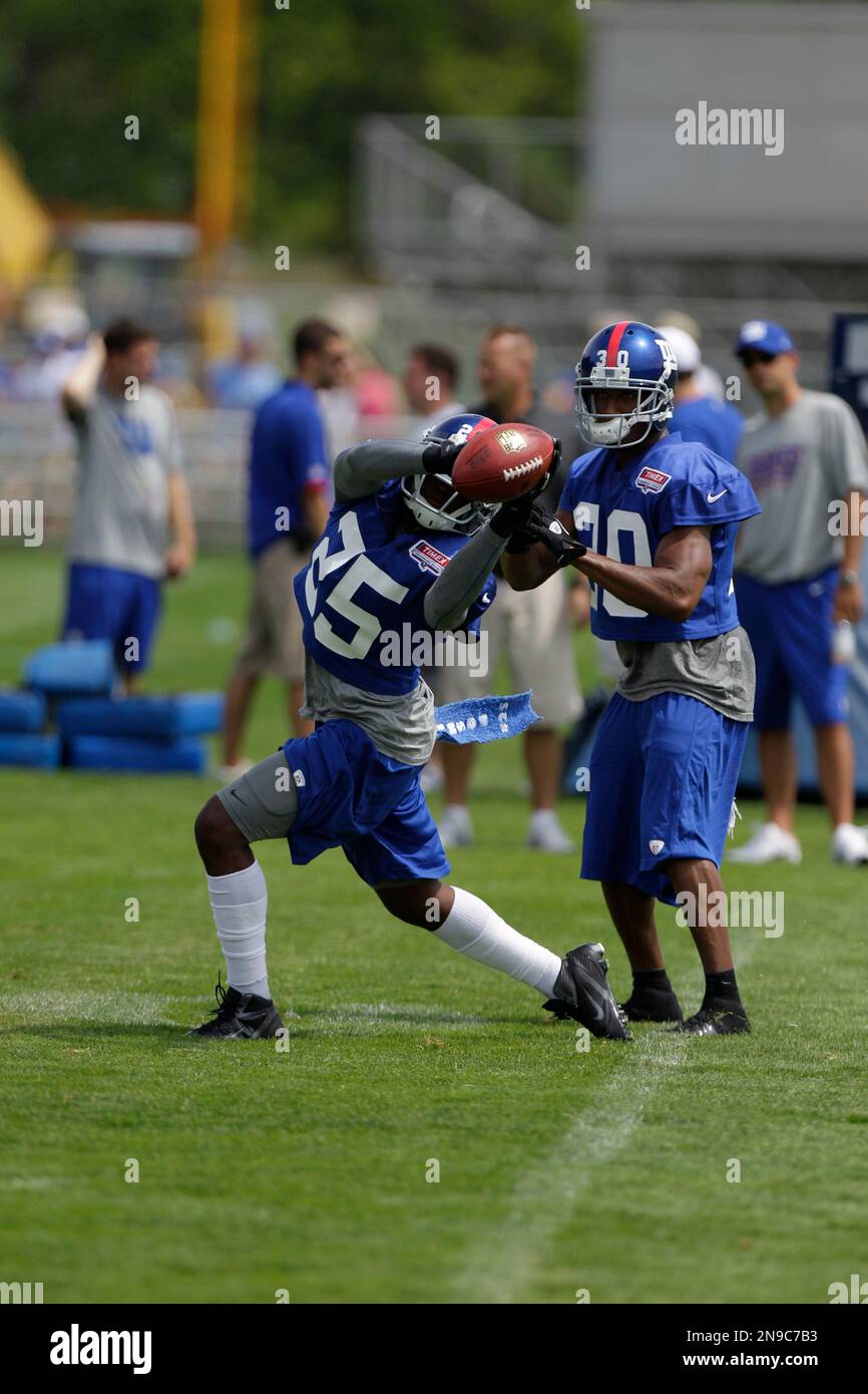 New York Giants New York Giants cornerback Justin Tryon (30) watches ...