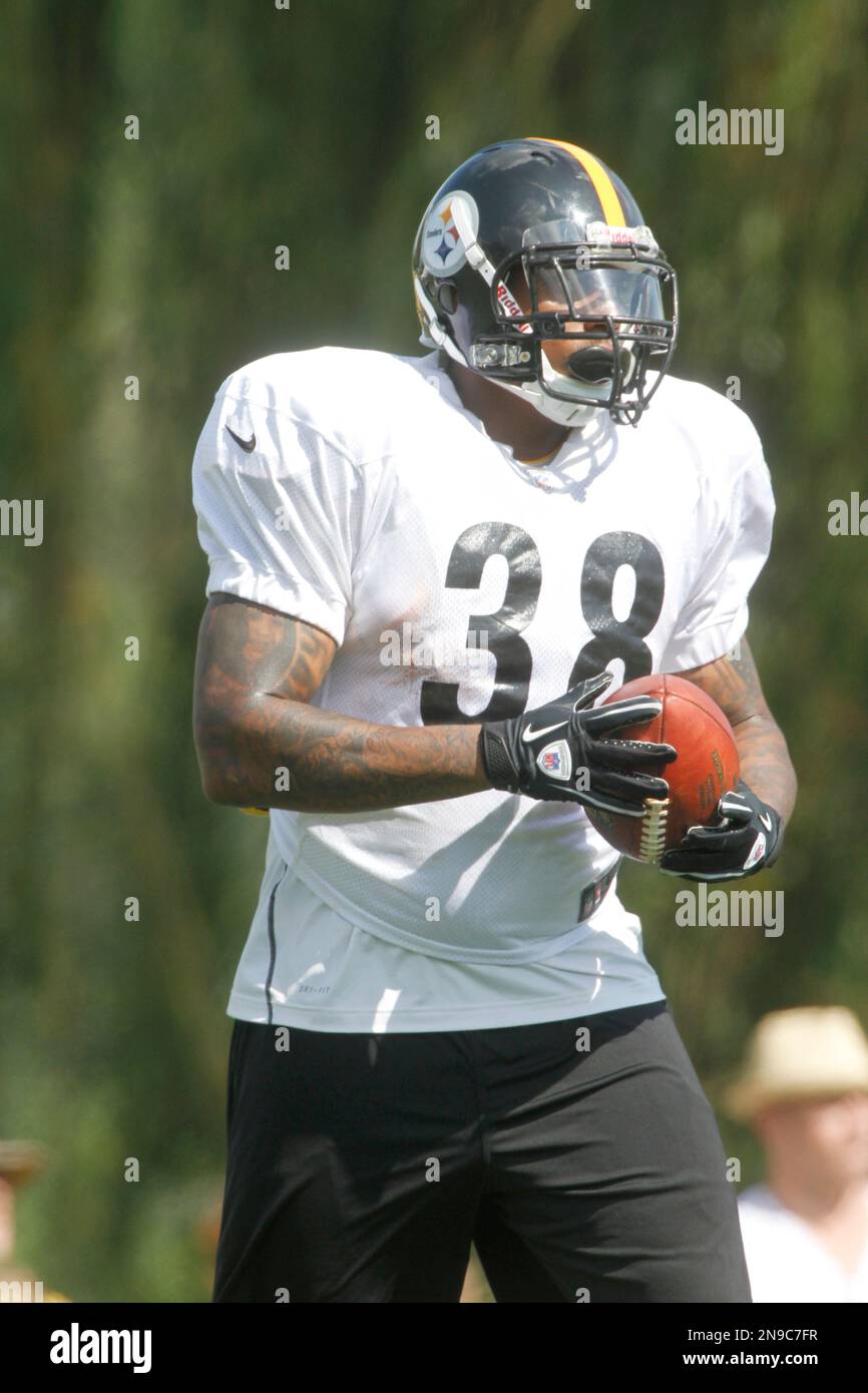 Pittsburgh Steelers running back John Clay (38) during practice at the ...