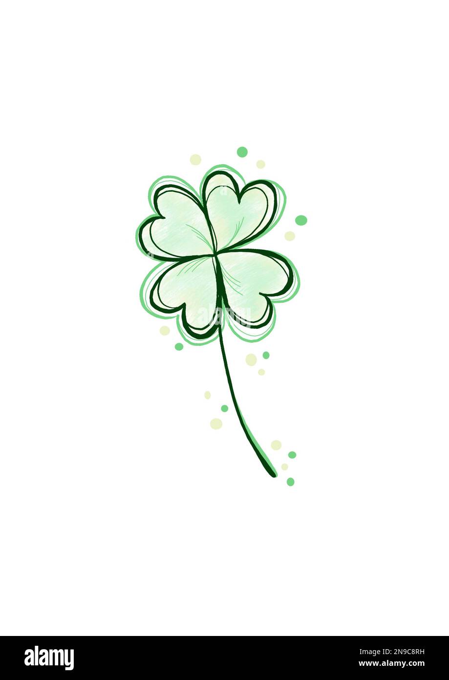 Four leaf clover for good luck. Happy St. Patrick's Day. beautiful ...