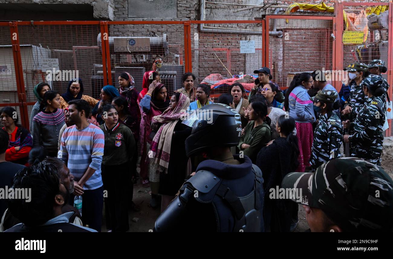New Delhi, Delhi, India. 12th Feb, 2023. Security personnel stand guard ...