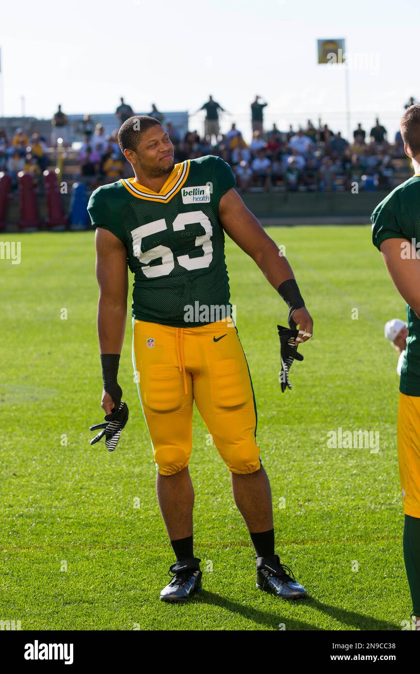 Green Bay Packers linebacker Nick Perry (53) at NFL football training ...