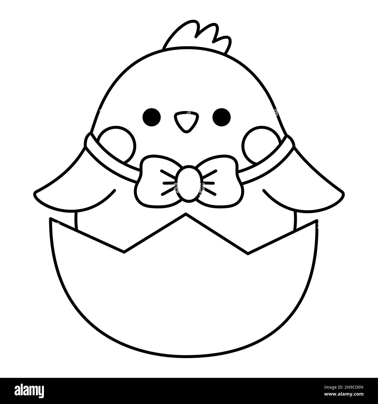 Easter Chick Clipart Black And White