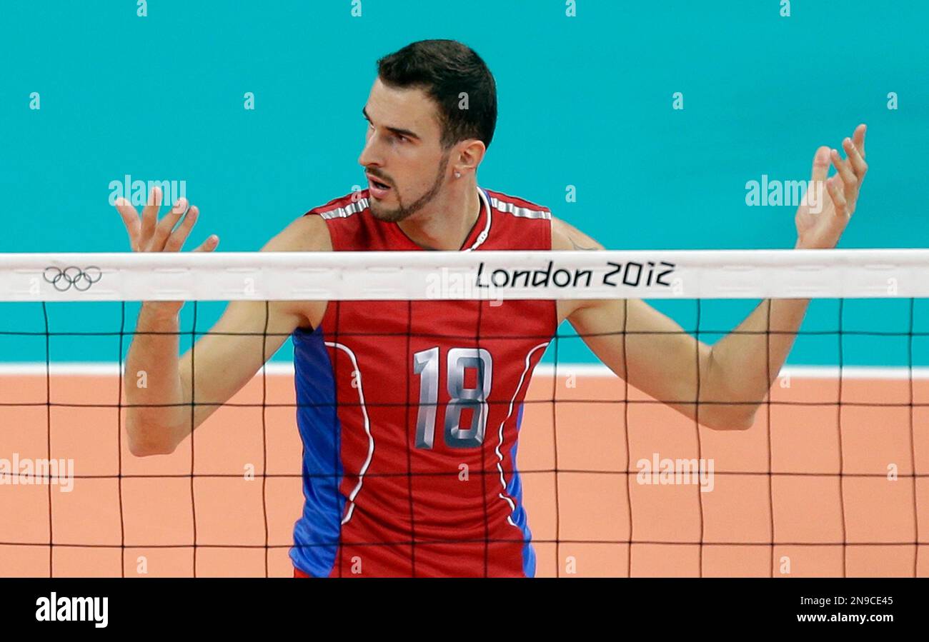 Russia's Alexander Volkov (18) reacts after missing a shot against ...
