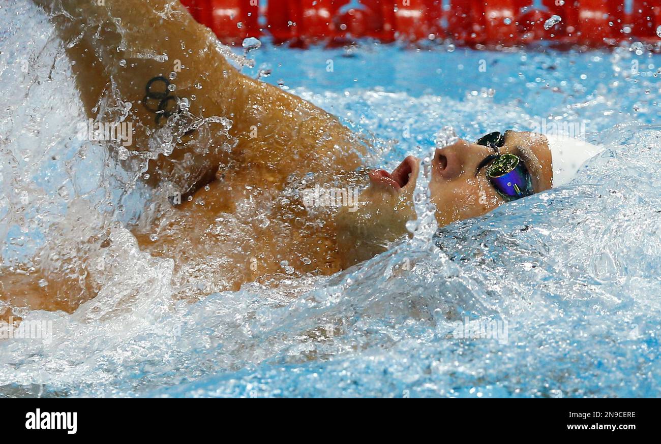 United States' Matthew Grevers competes in the men's 100-meter ...