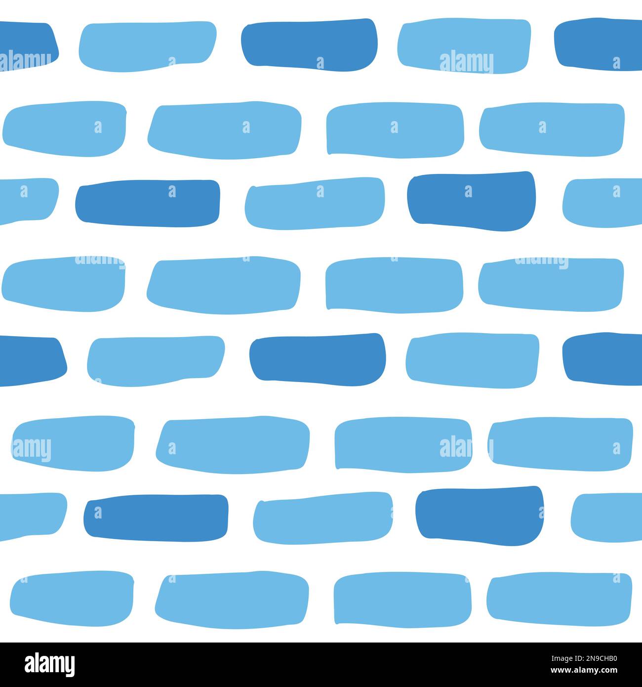 Colorful blue brick seamless pattern vector. Vector illustration in ...