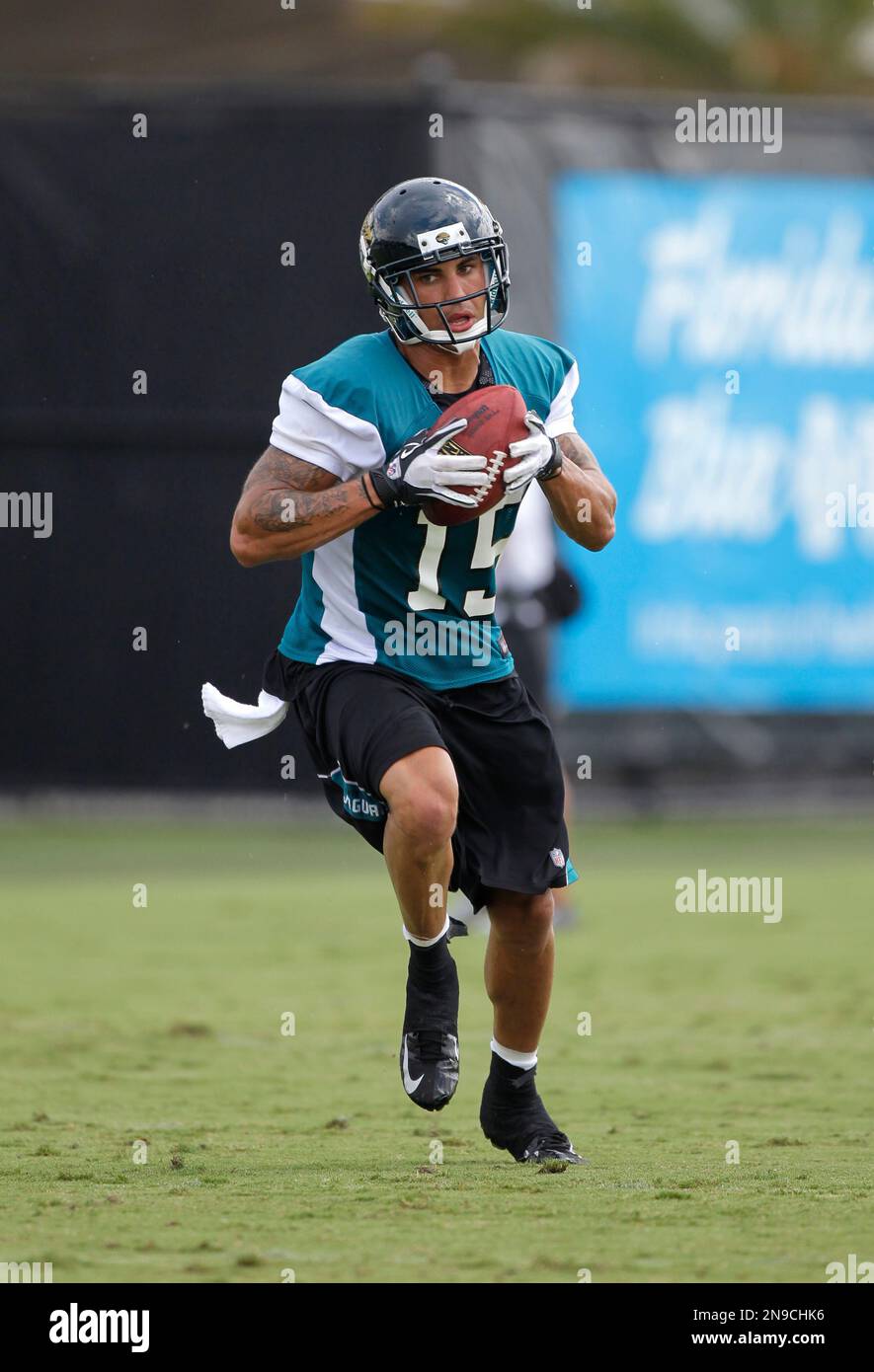 Jacksonville Jaguars wide receiver Taylor Price (15) runs after a ...