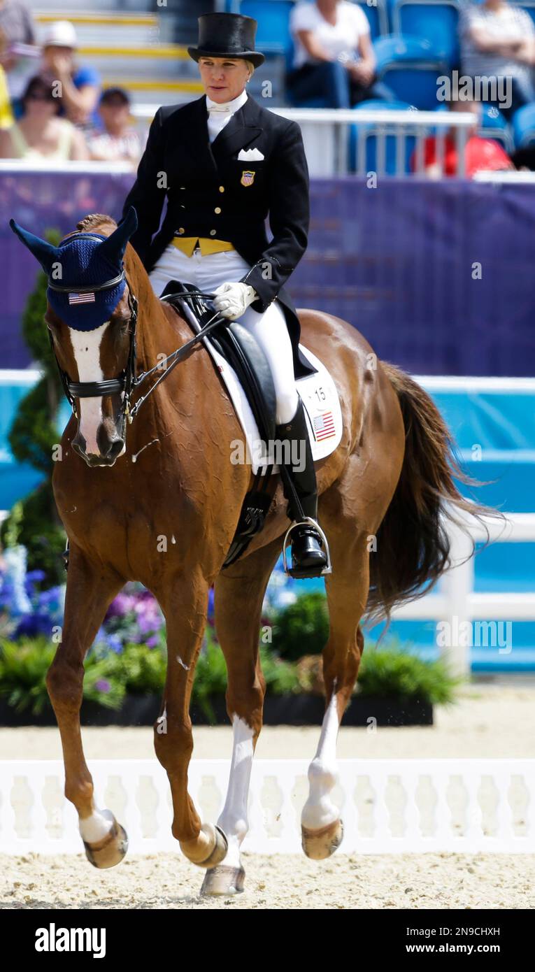 Karen O'Connor of the United States competes with her horse Mr Medicott ...
