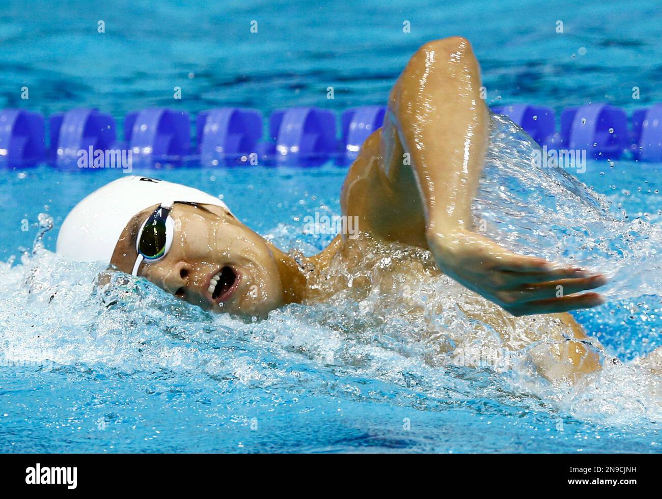 South Korea's Park Tae-hwan competes in the men's 400-meter freestyle ...