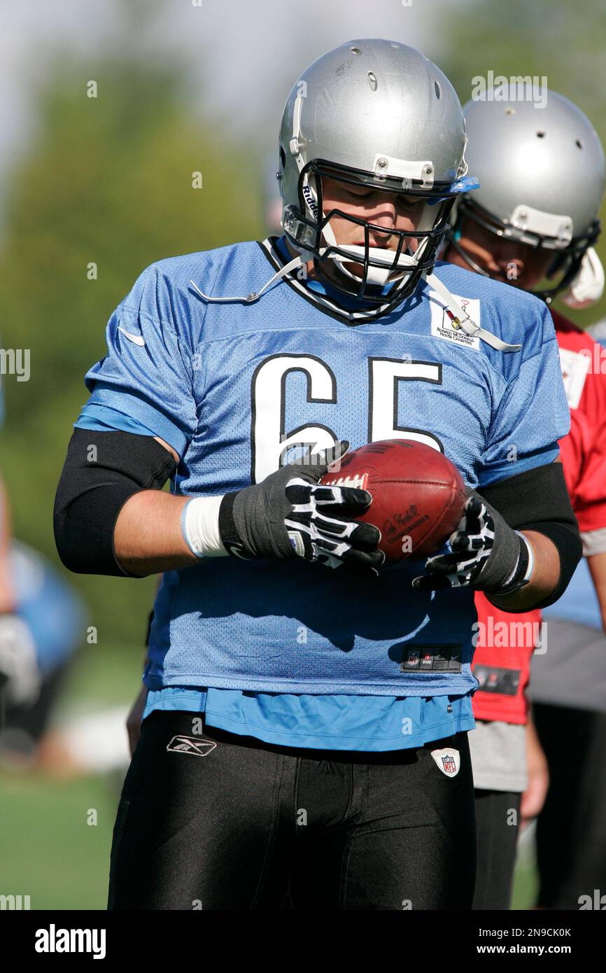 Detroit Lions' Dylan Gandy during NFL football training camp Saturday ...