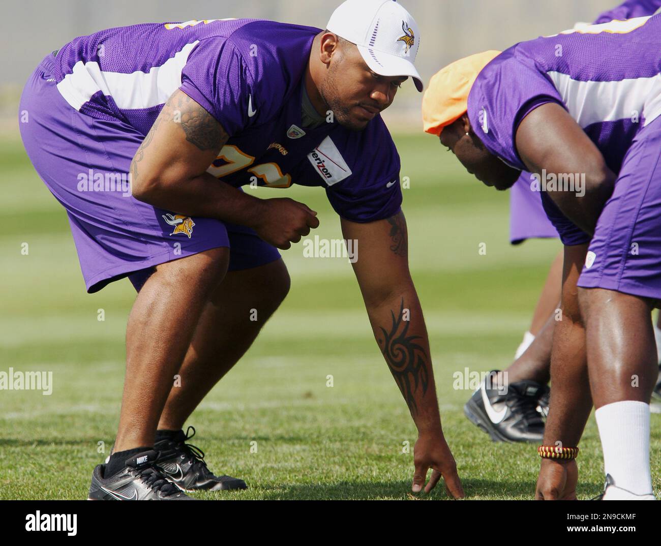 Minnesota Vikings defensive tackle Kevin Williams (93) lines up during ...