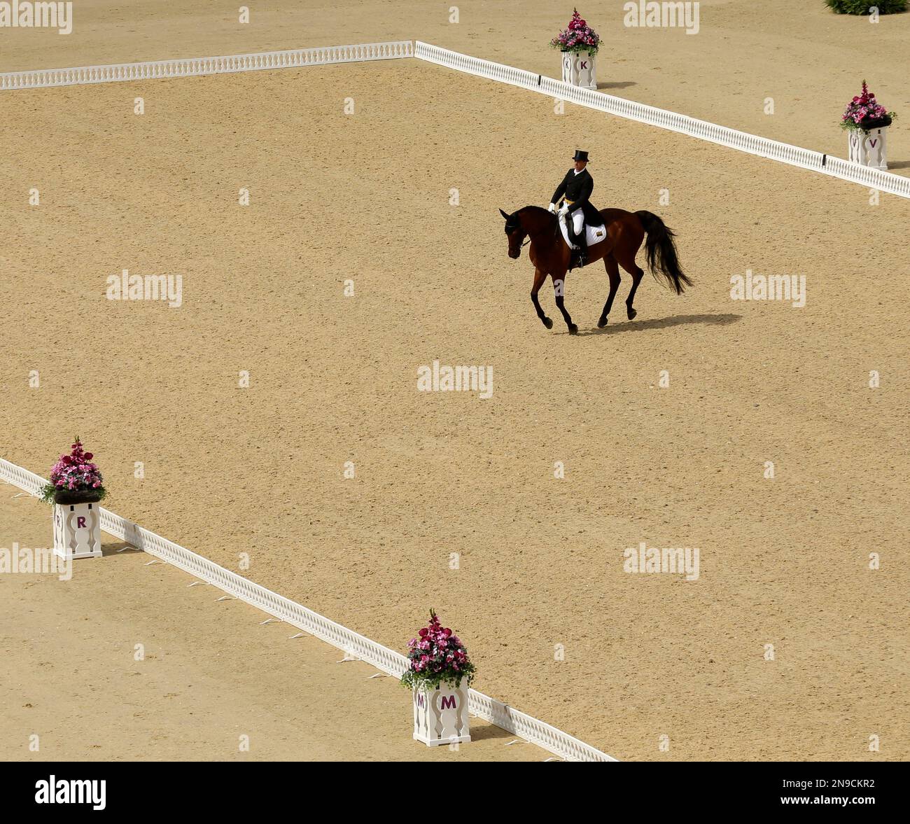 Ronald Zabala-Goetschel, from Ecuador, rides Master Rose in the ...