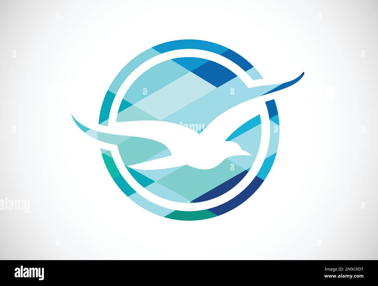 Colorful Dove bird into a circle. Mosaic pattern bird logo design Stock ...