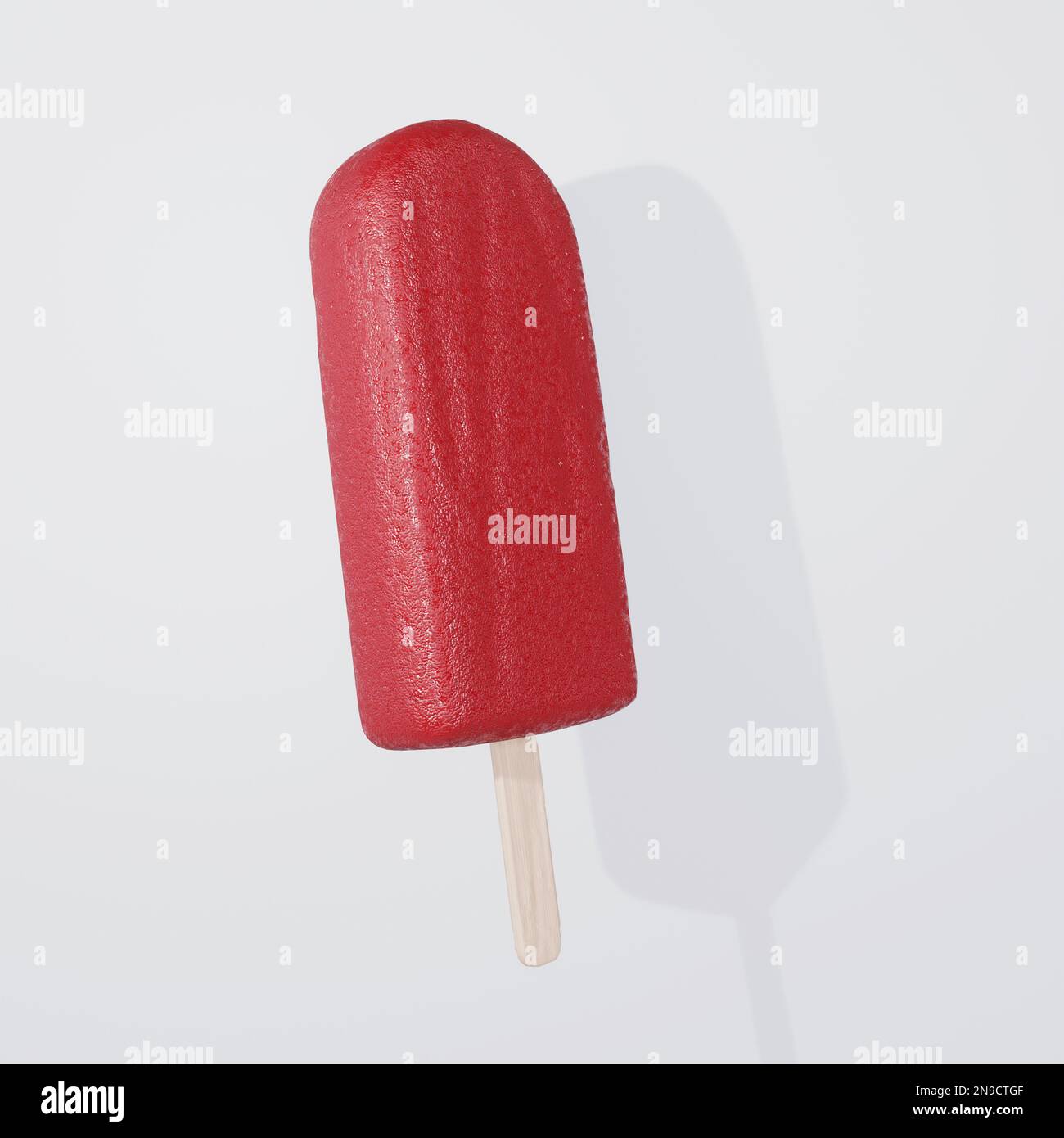 red icecream bar 3d rendering image Stock Photo - Alamy