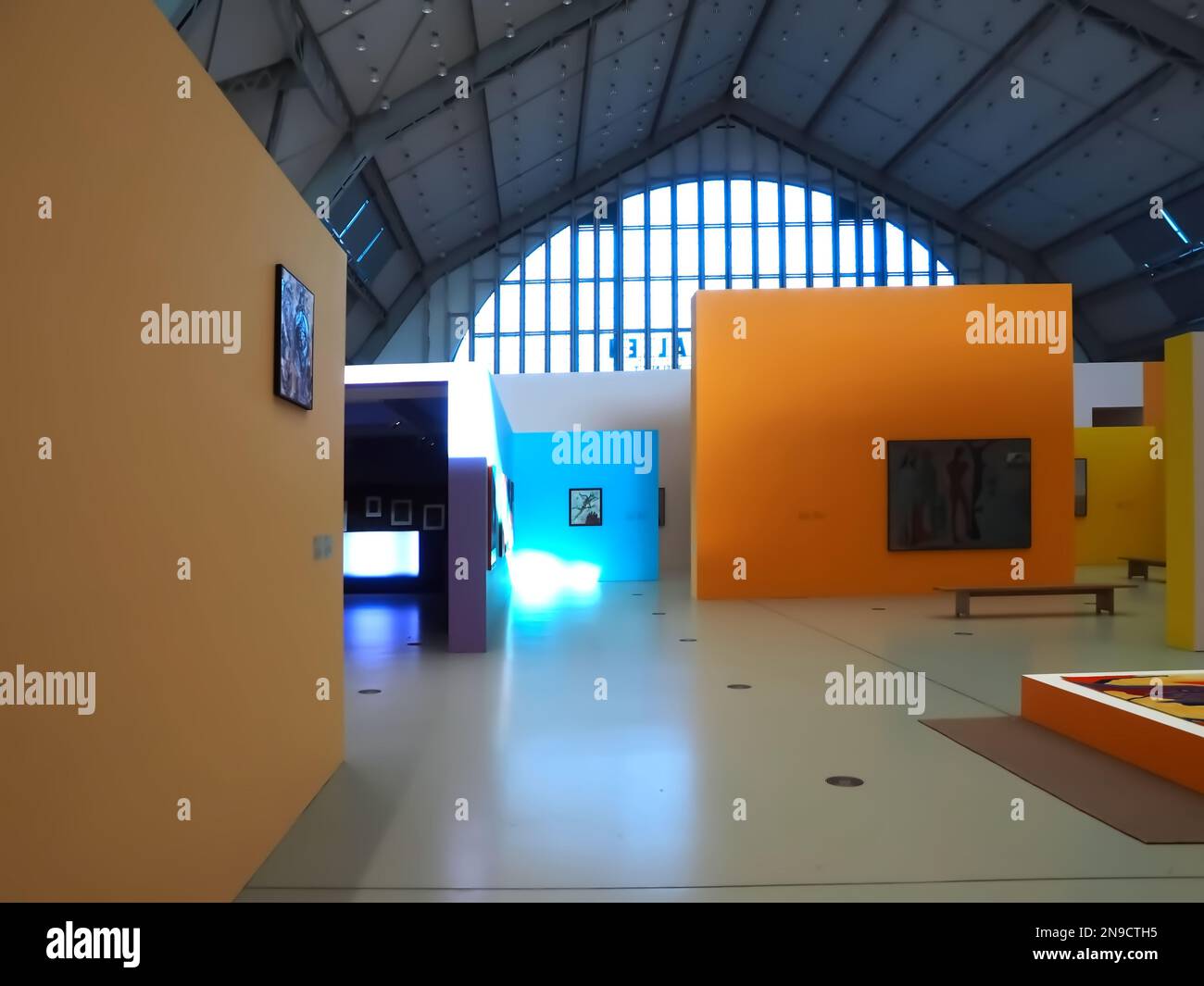 contemporary art collection of Deichtorhallen in Hamburg Stock Photo ...