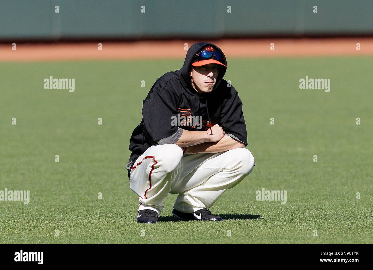 San Francisco Giants pitcher Tim Lincecum (55) before a baseball game ...