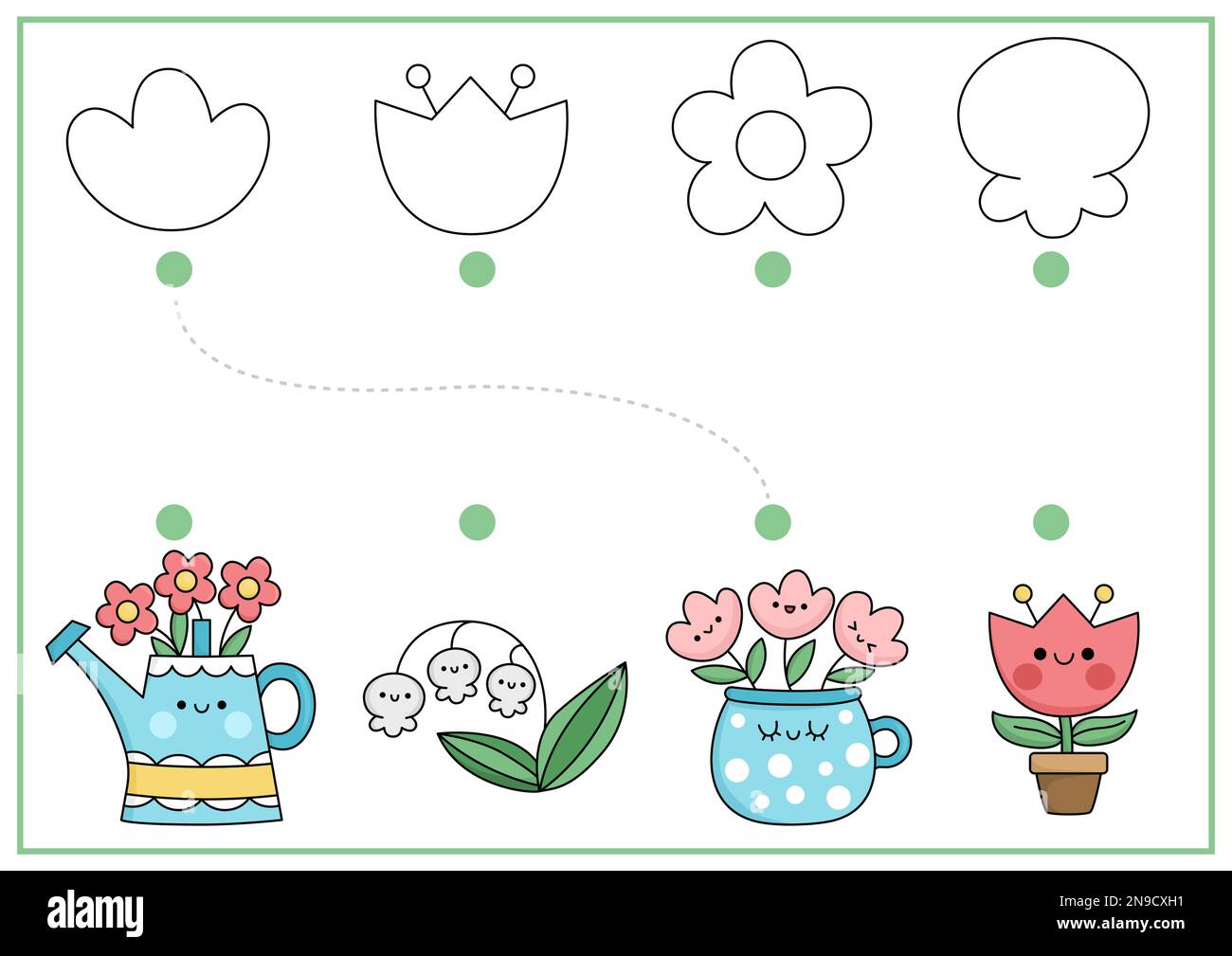 Easter shape recognition activity. Spring holiday matching puzzle with ...