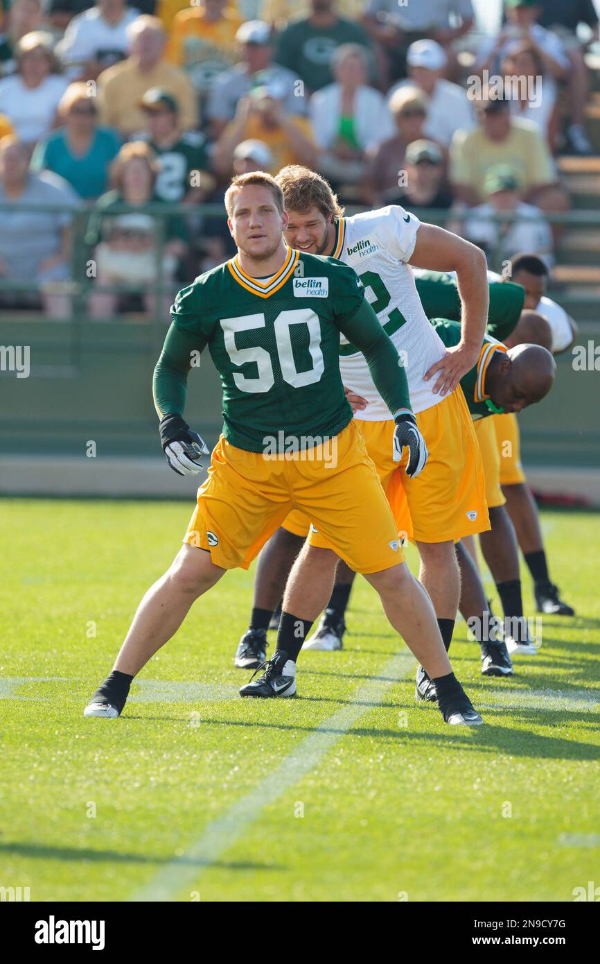 Green Bay Packers linebacker A.J. Hawk (50) during Green Bay Packers ...