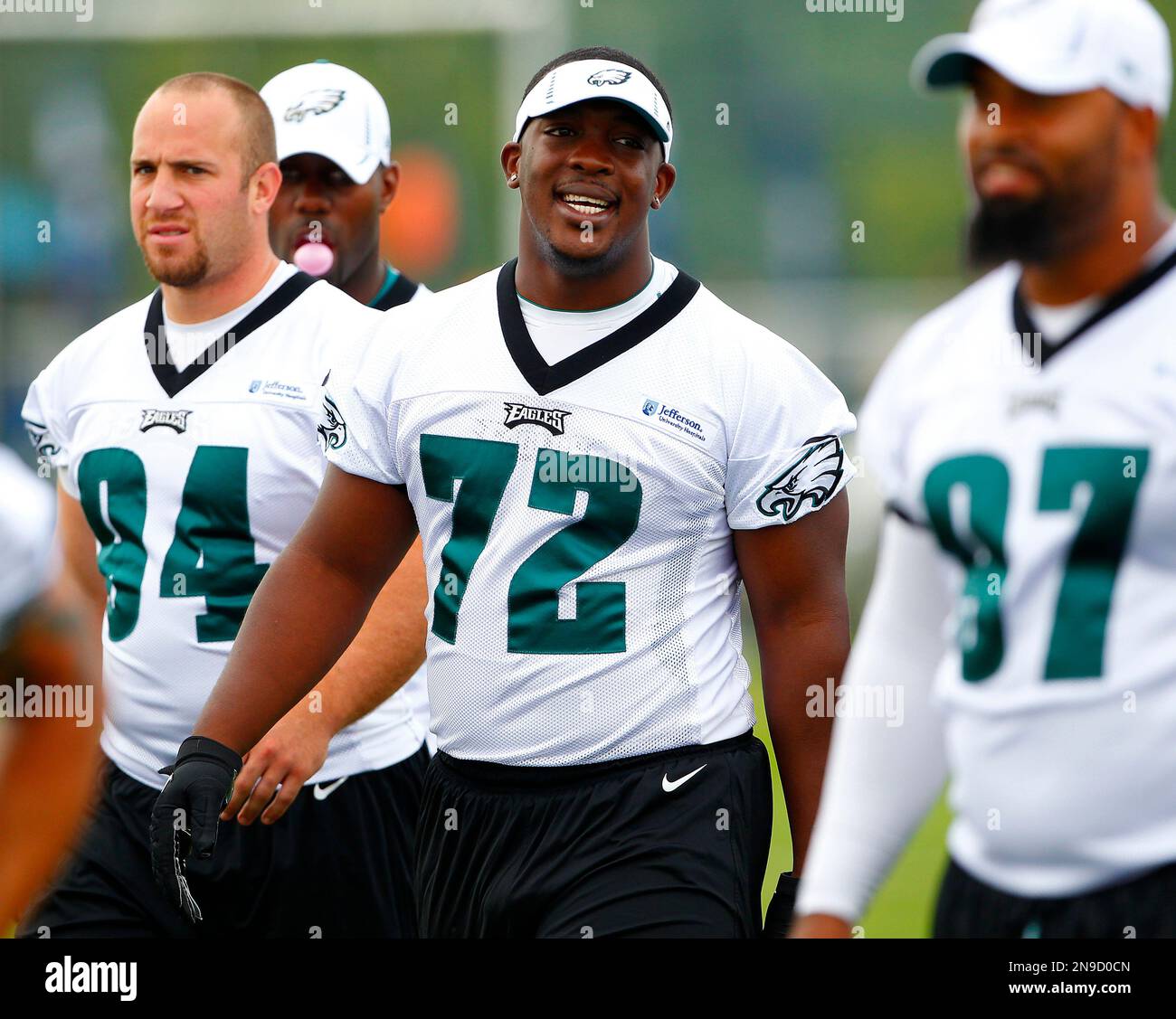 Philadelphia Eagles defensive tackle Cedric Thornton (72) walks off the ...