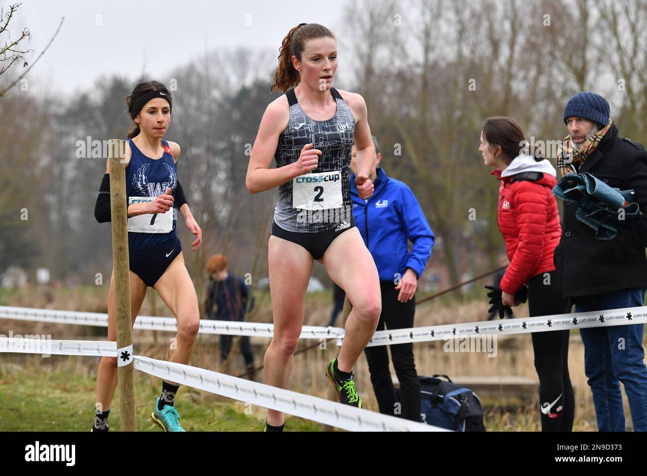 Belgian Lisa Rooms and Belgian Chloe Herbiet pictured in action during ...