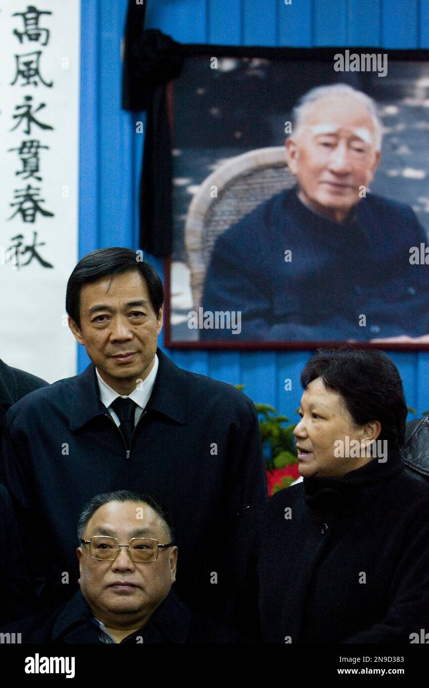 In this Jan. 17, 2007 photo, Bo Xilai, back left, then China's Minister ...