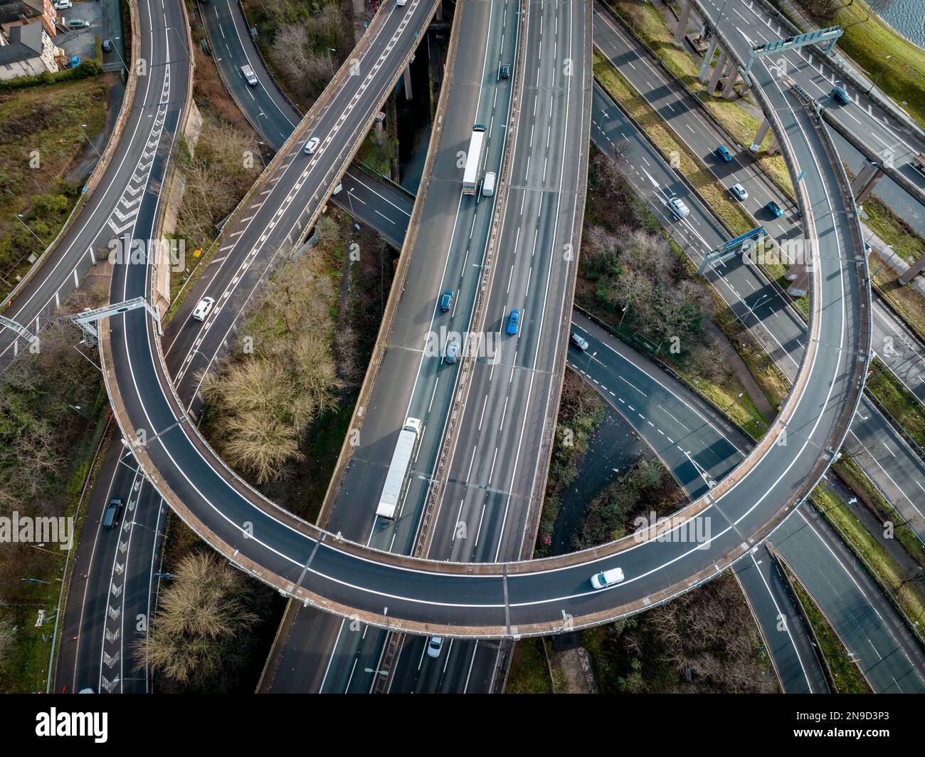 Spaghetti junction birmingham aerial hi-res stock photography and ...