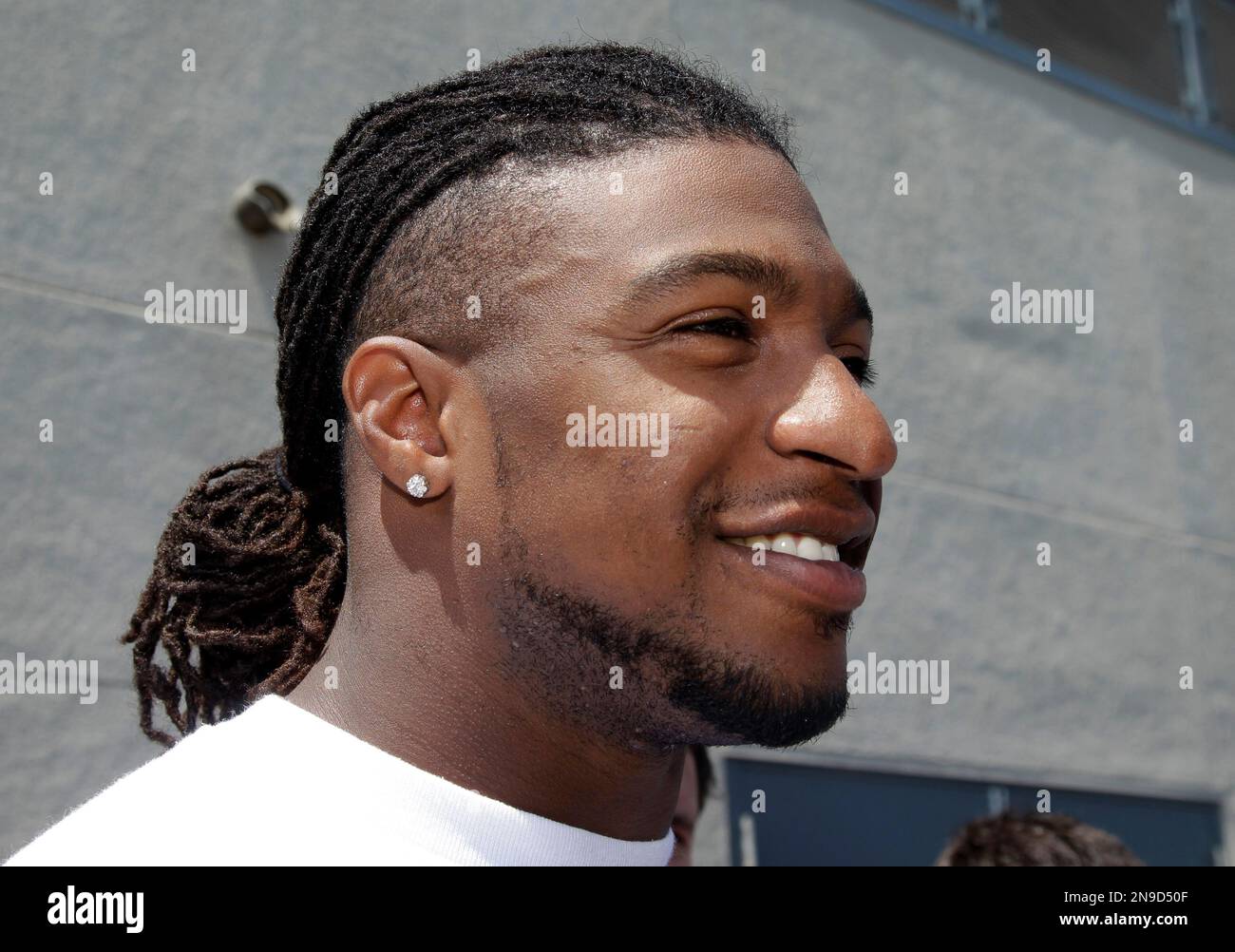 San Francisco 49ers safety Dashon Goldson smiles during an NFL football ...