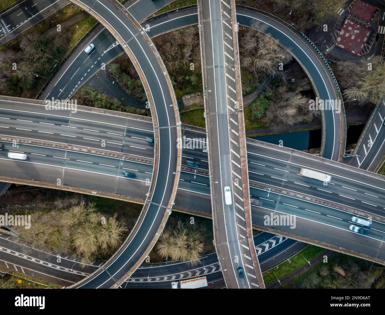Spaghetti junction birmingham aerial hi-res stock photography and ...