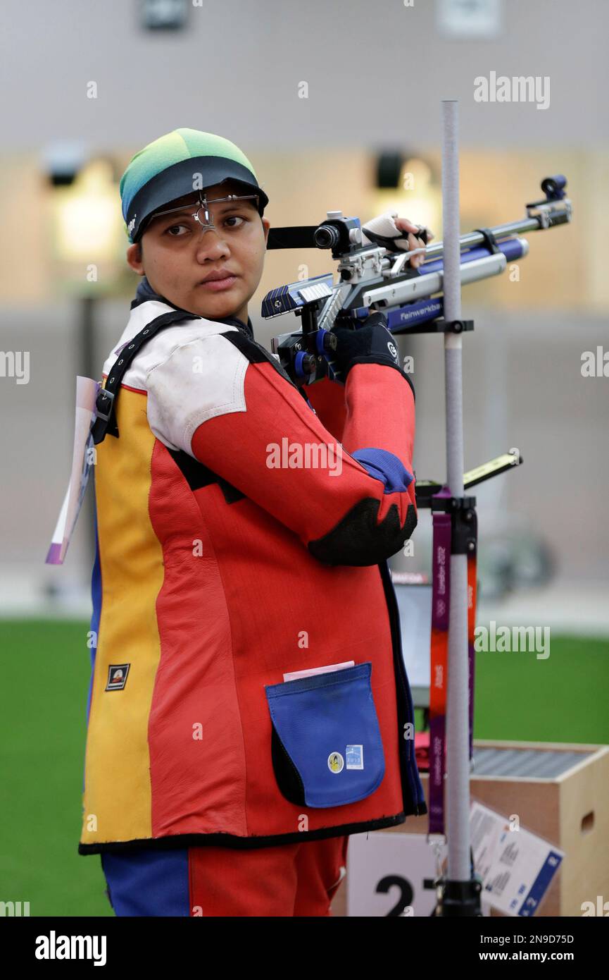Malaysian shooting athlete Nur Suryani Mohamed Taibi, who is eight ...