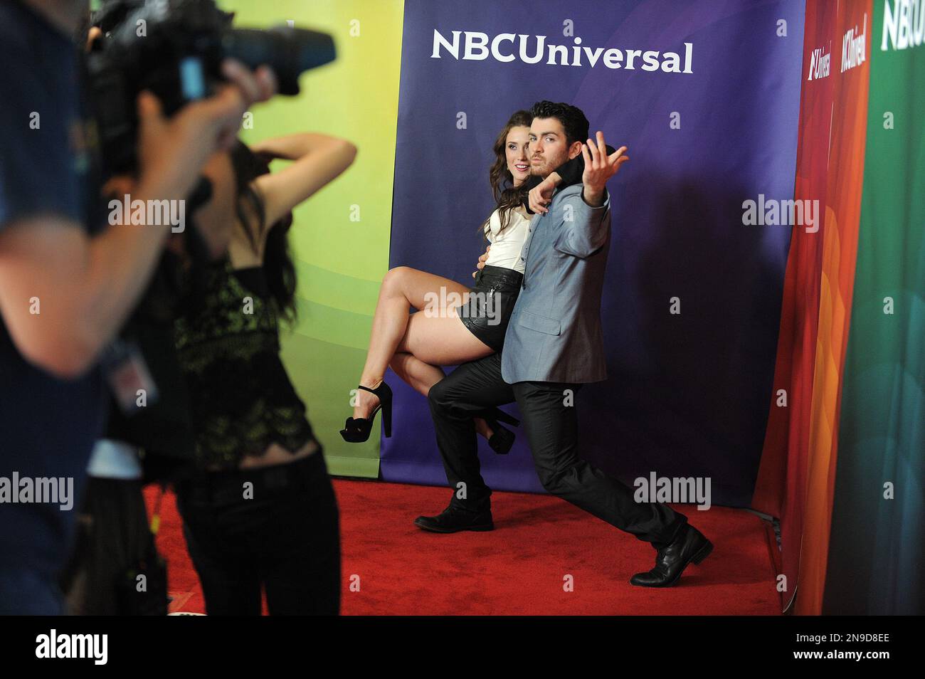 Teddy Forance and Jaimie Goodwin attend the second day of NBCUniversal ...