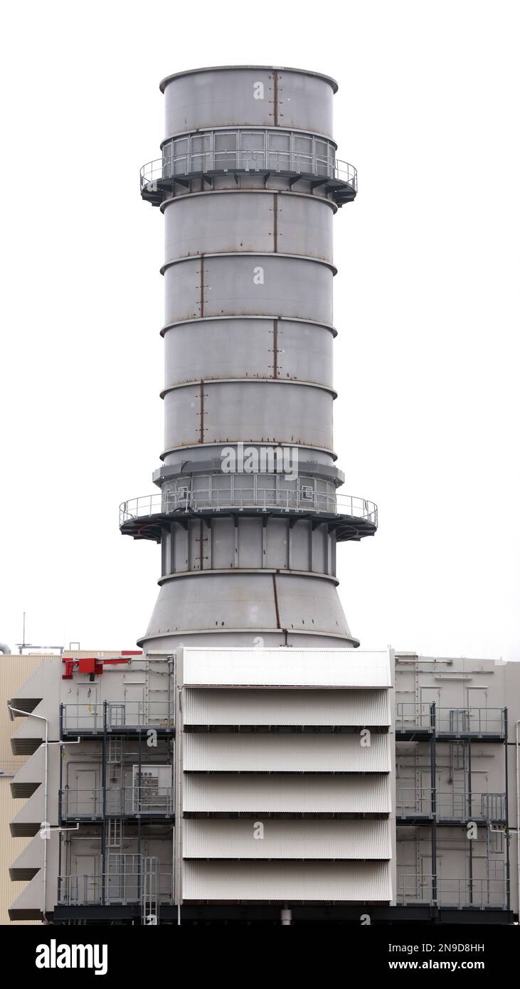 Leipheim, Germany. 12th Feb, 2023. A gas-fired power plant under ...