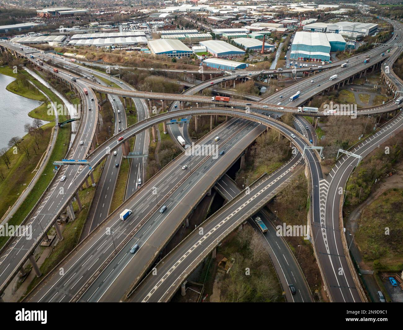 Aerial view spaghetti junction hi-res stock photography and images - Alamy