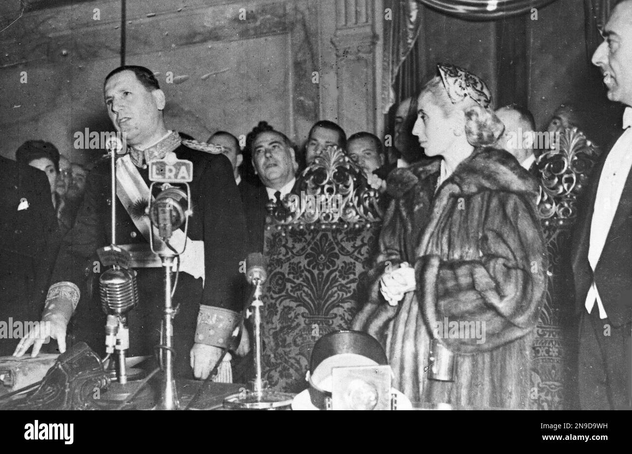 FILE - In this June 4, 1952 file photo, Argentina's first lady Maria ...