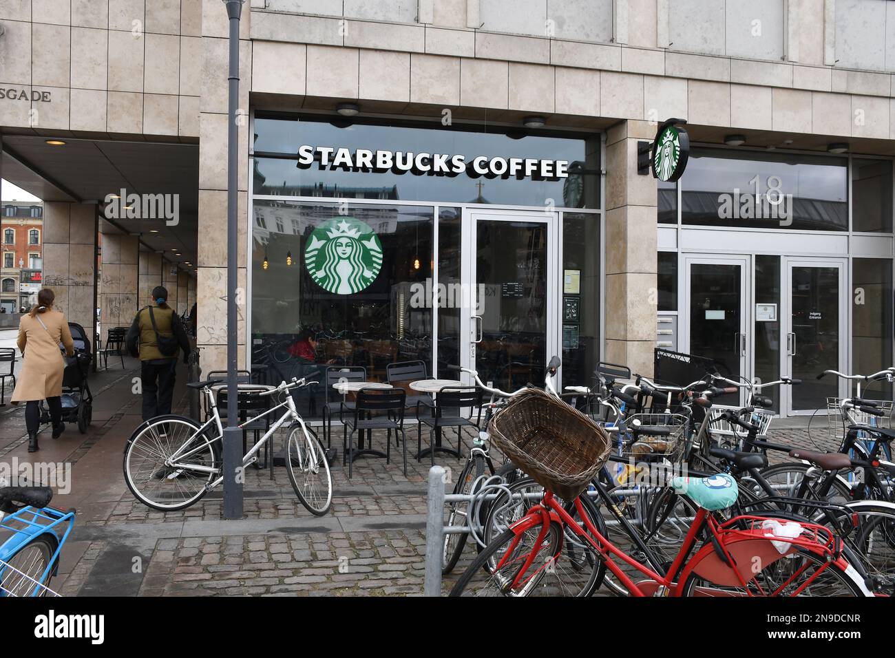 Copenhagen/Denmark/12 February 2023/Seattle coffee chain starbucks ...