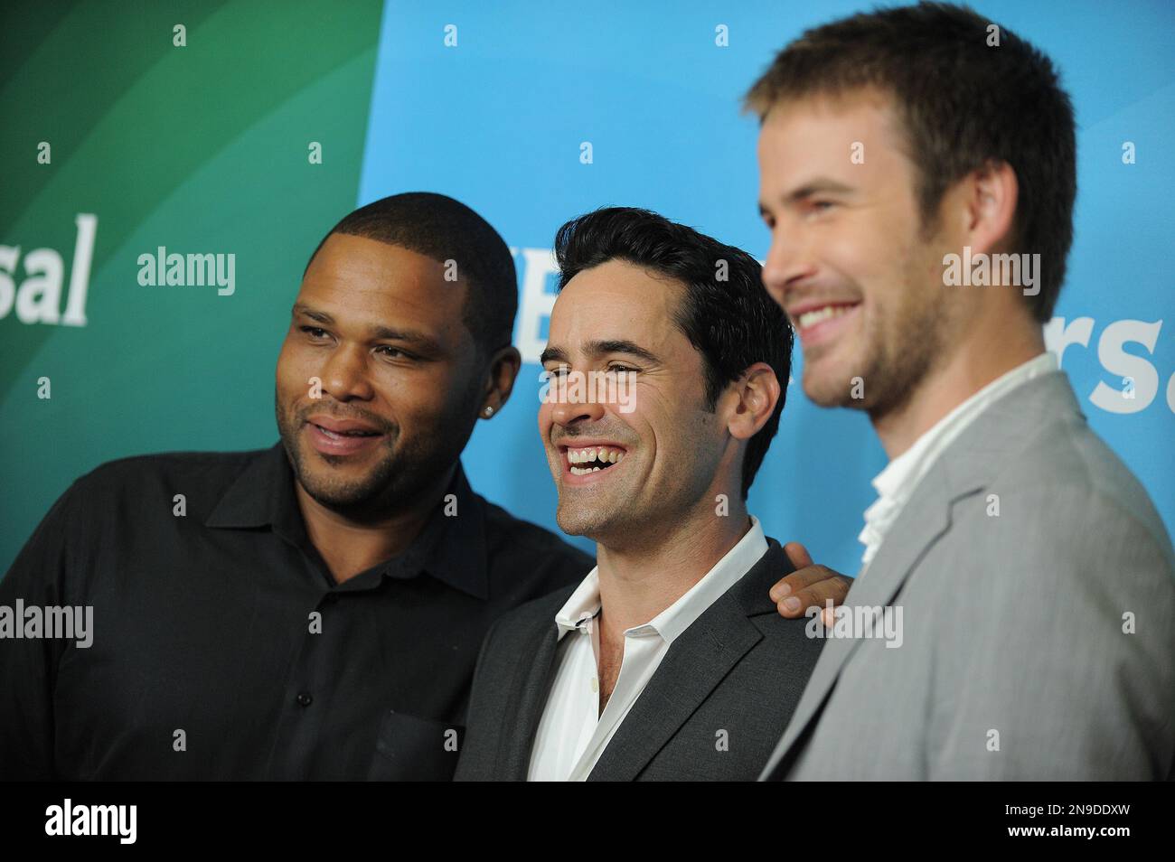 Actors, from left, Jesse Bradford, Anthony Anderson and Zach Cregger ...