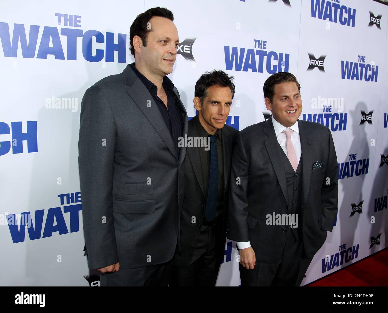 Cast members Vince Vaughn, left, Ben Stiller, center, and Jonah Hill ...