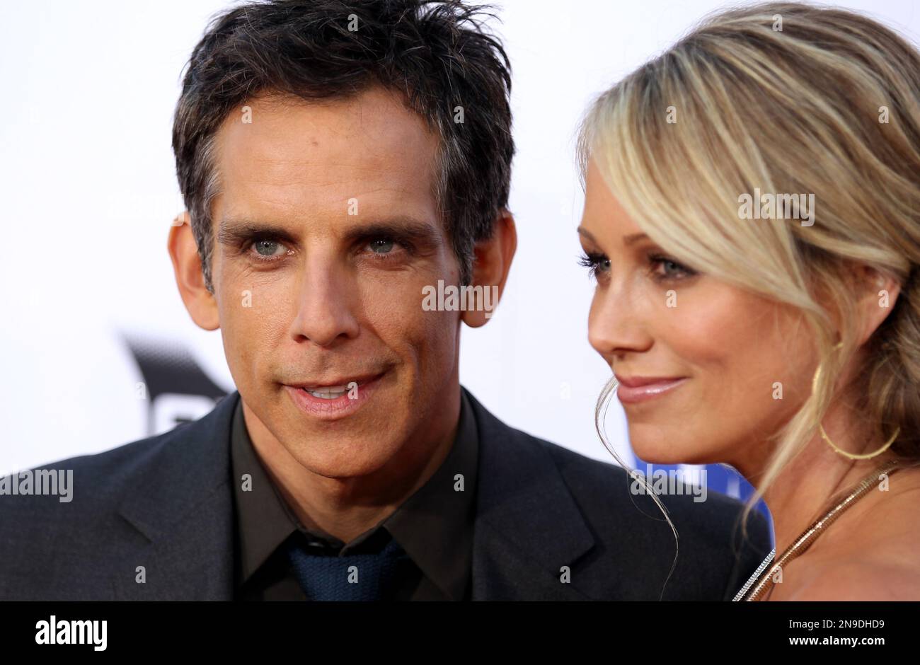 Cast member Ben Stiller, left, and Christine Taylor attend the premiere ...