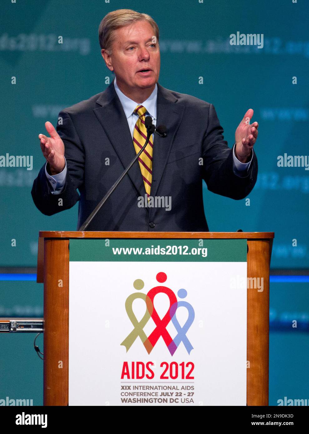 Sen. Lindsey Graham, R-S.C., speaks at the XIX International Aids ...