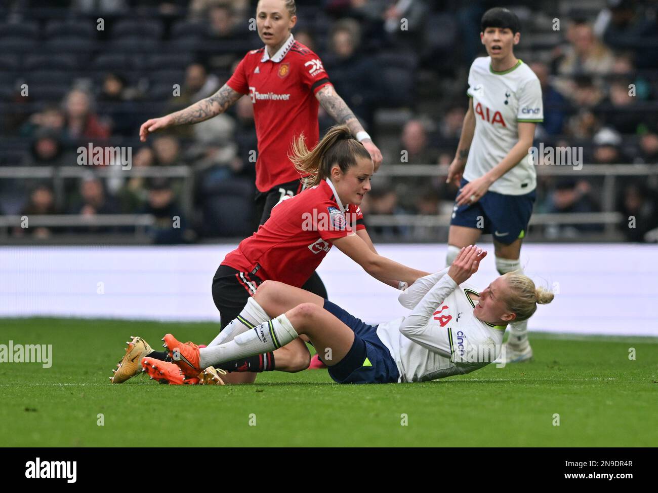 London, UK. 12th Feb, 2023. Ella Toone (7) of Manchester pictured ...