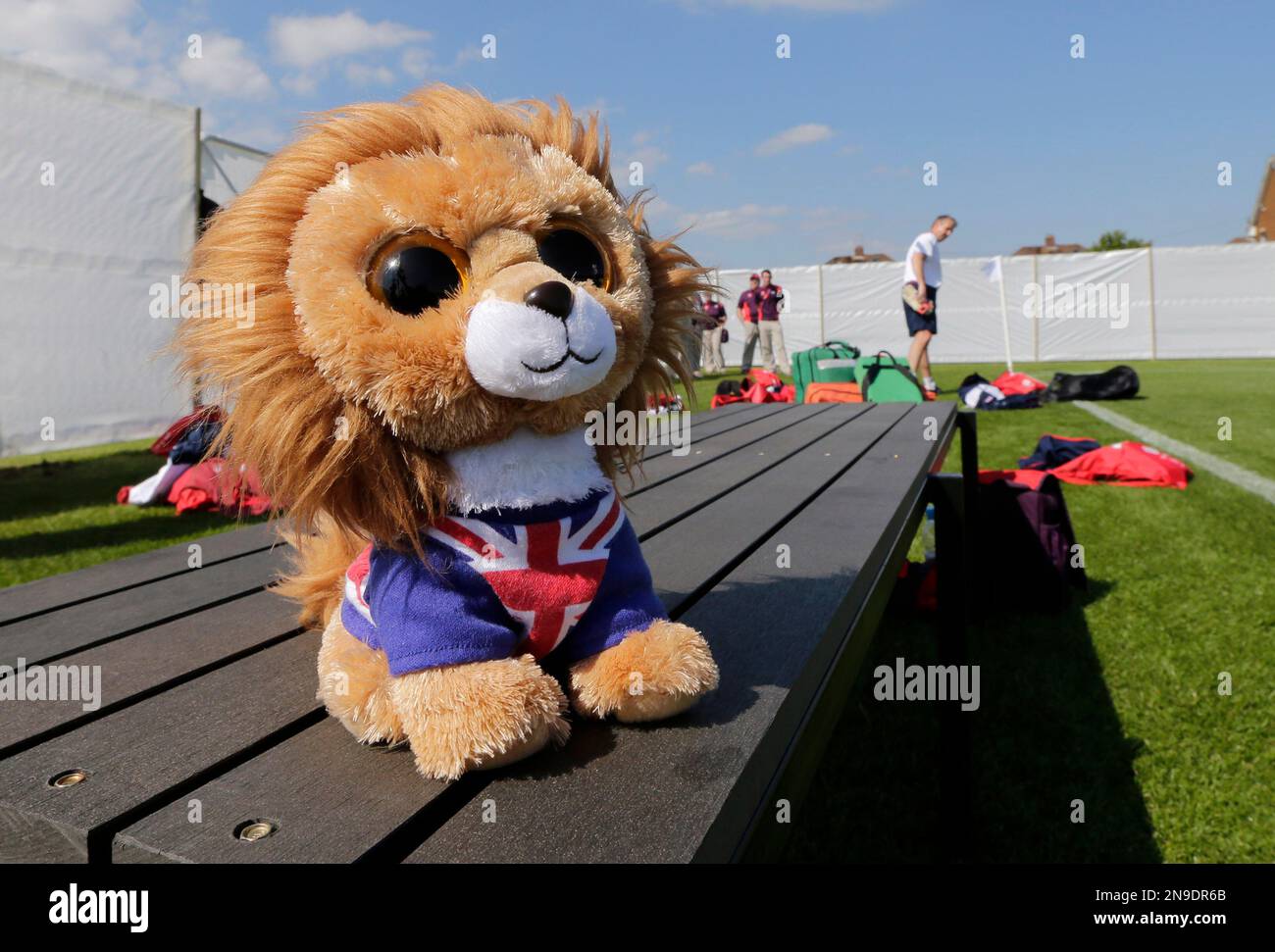 Brian the Lion, the mascot of the Great Britain women's soccer team is ...
