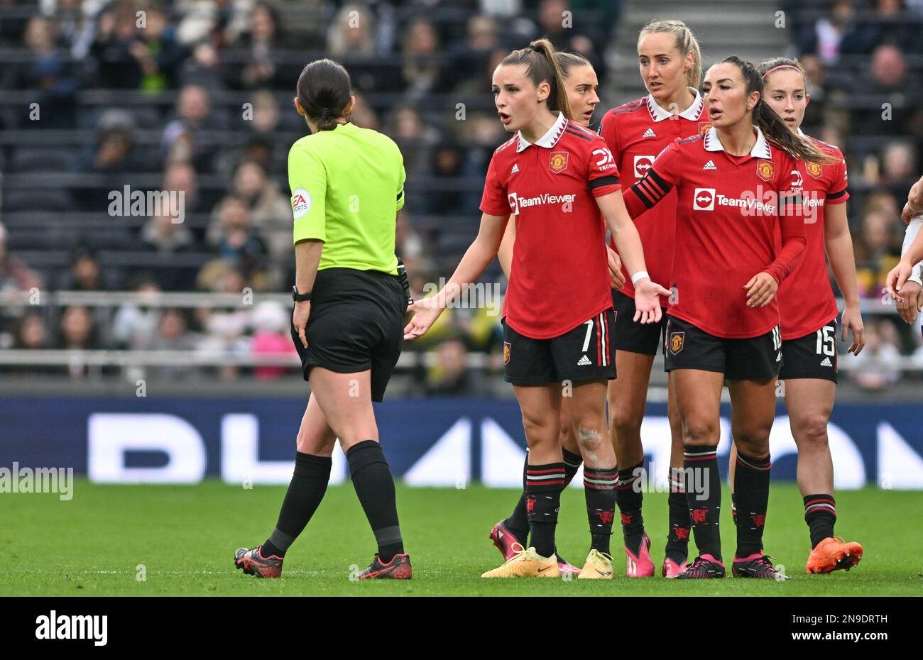 London, UK. 12th Feb, 2023. Ella Toone (7) of Manchester pictured in ...