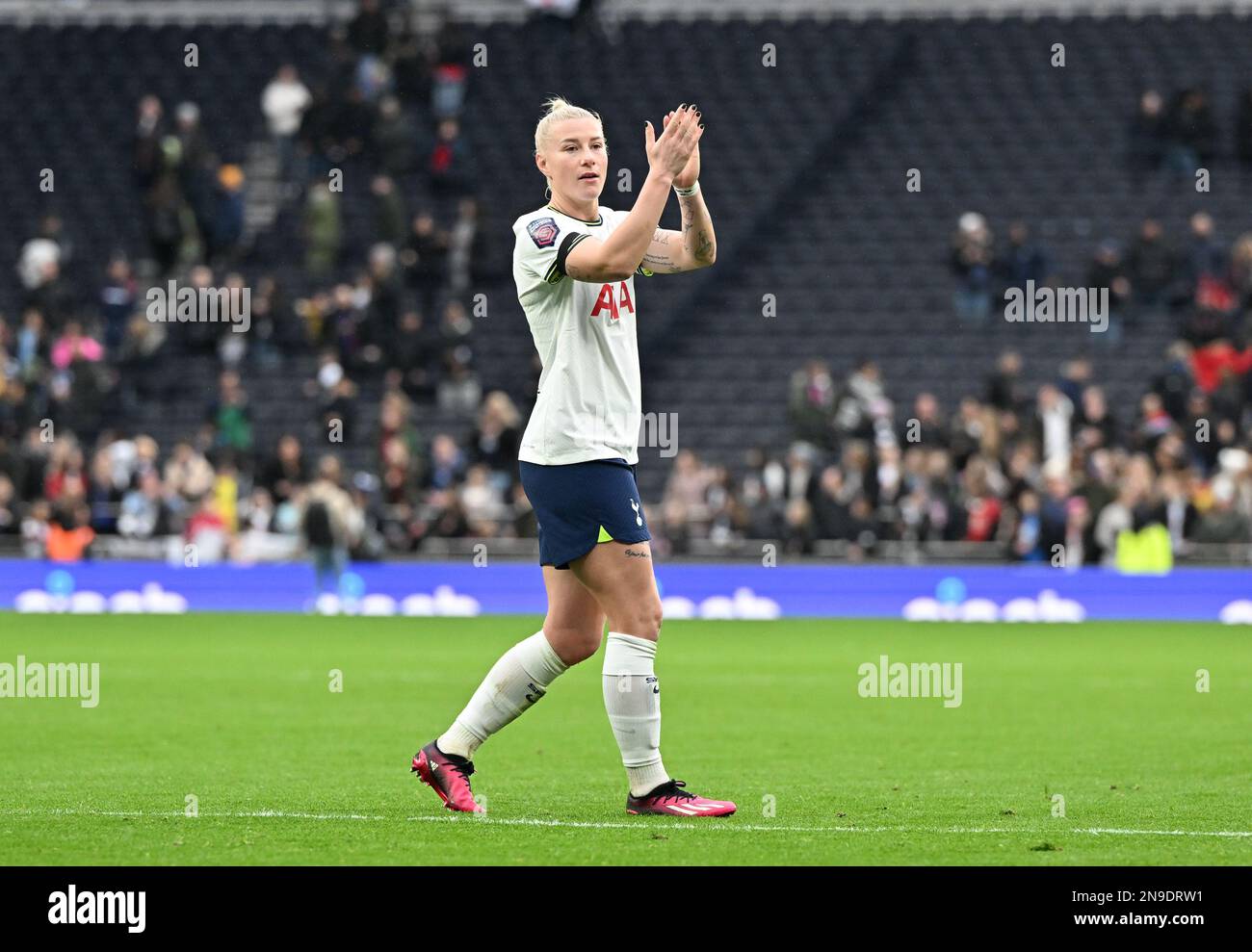 London, UK. 12th Feb, 2023. Bethany England (19) of Tottenham pictured ...