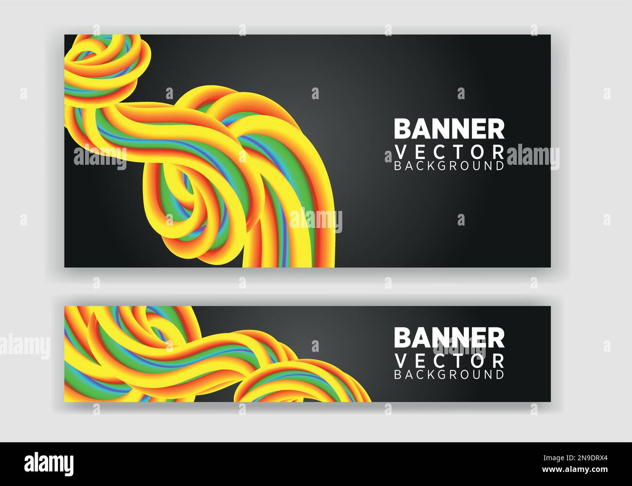 set of creative web banners of standard size. Vertical, horizontal and ...