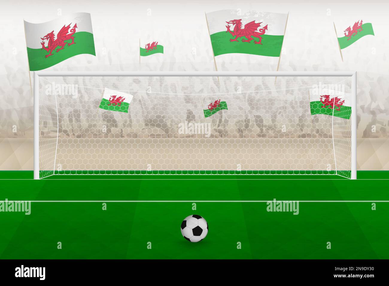 Welsh fans Stock Vector Images - Alamy