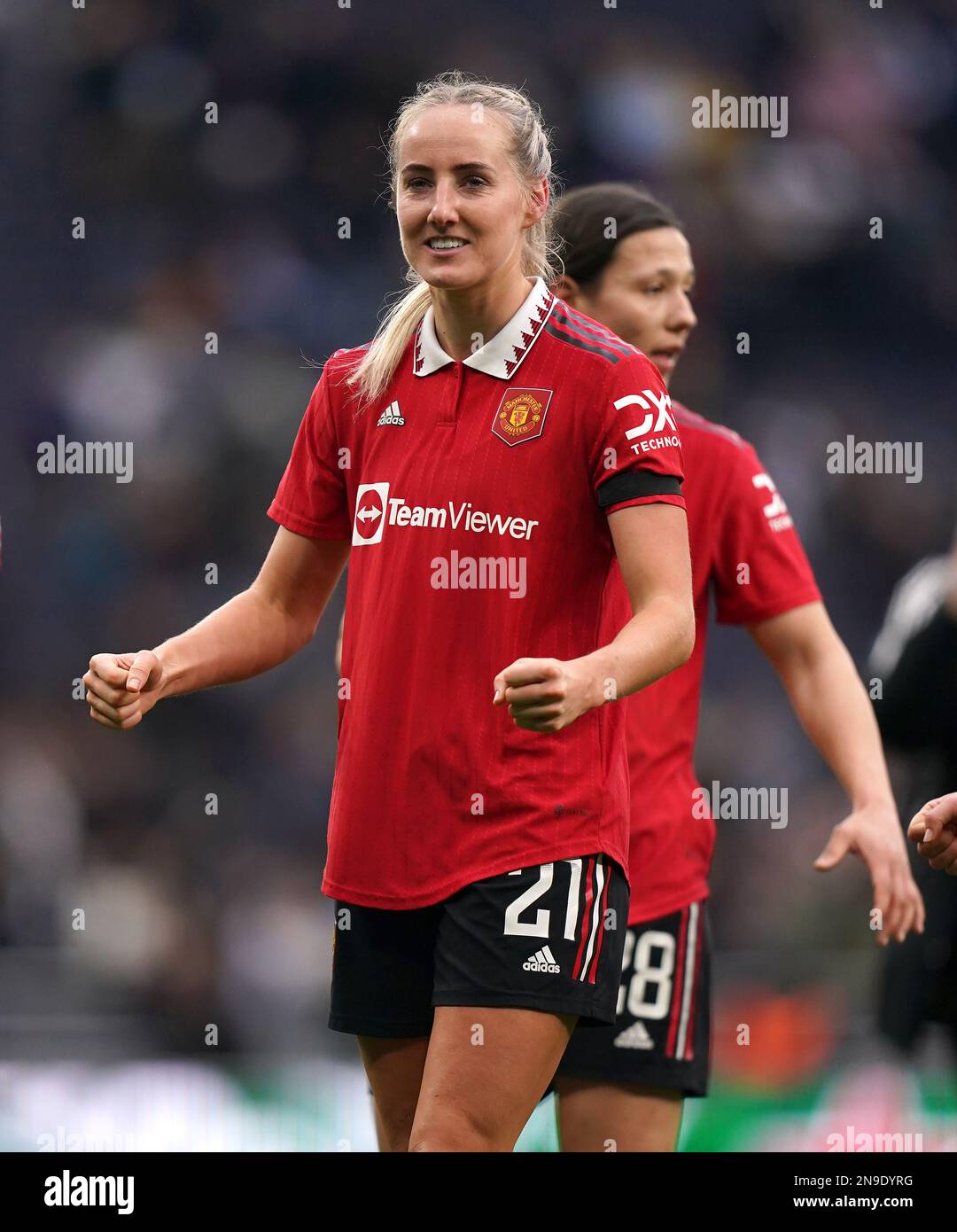 Manchester United's Millie Turner celebrates after the Barclays Women's ...