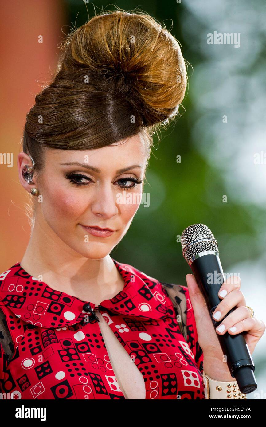 Amy Heidemann from the duo Karmin performs on ABC's "Good Morning ...
