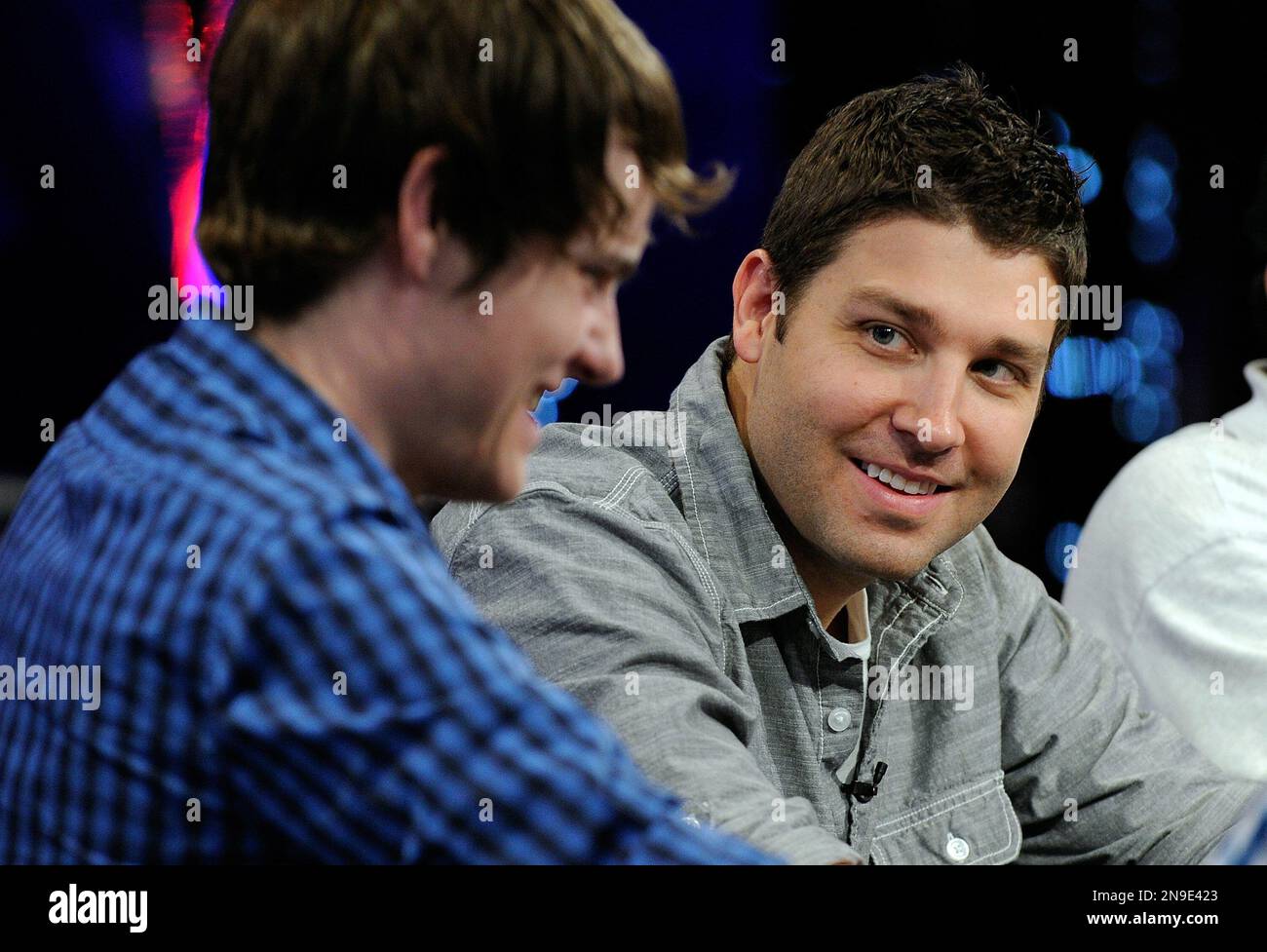 Jeremy Ausmus, right, of Las Vegas, keeps an eye on Jacob Balsiger of ...
