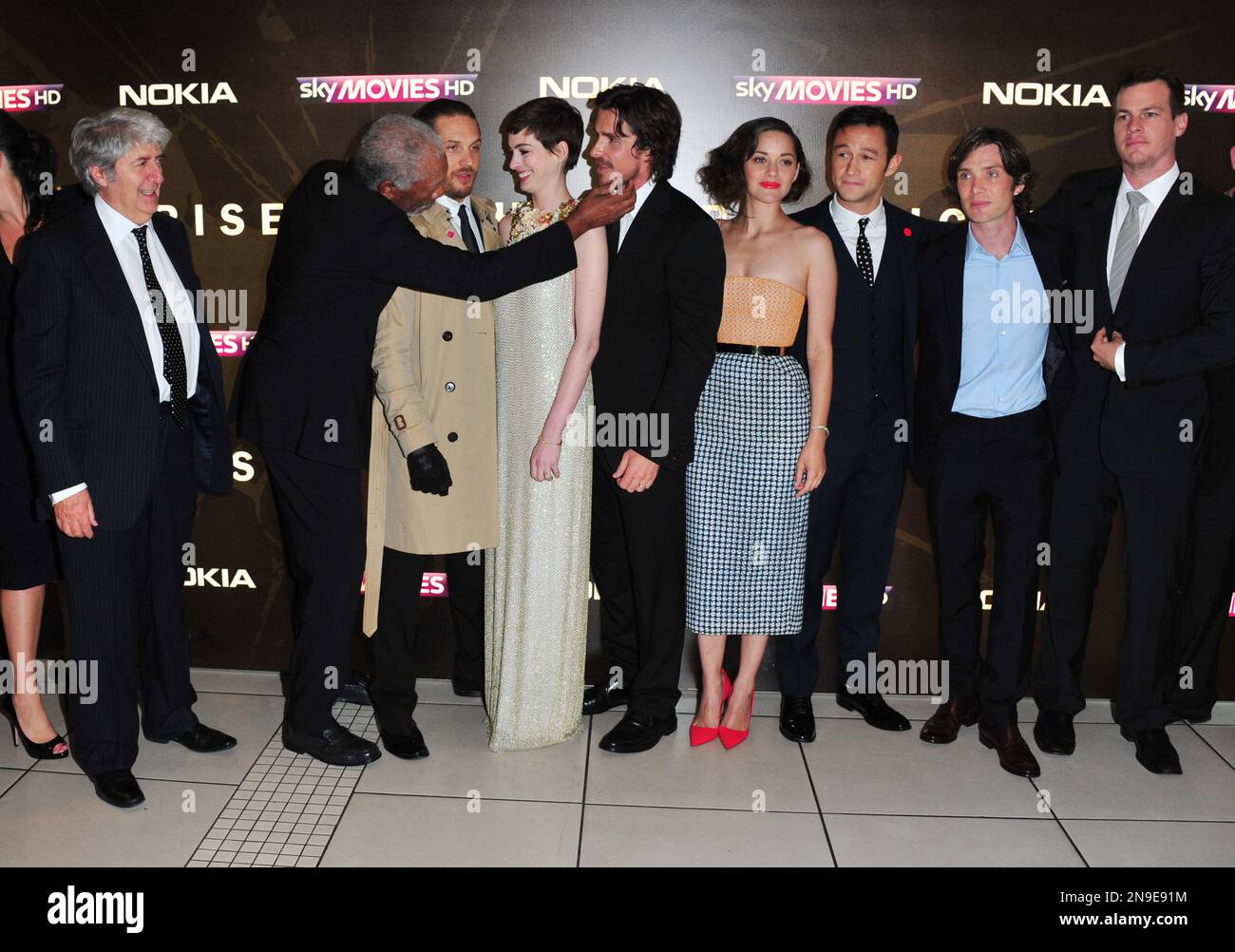 Tom Conte, Morgan Freeman, Tom Hardy, Anne Hathaway, Christian Bale, Marion Cotillard, Joseph ...