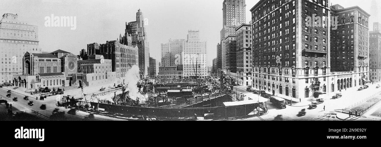 Waldorf Astoria in New York under construction on April 12, 1930. (AP ...