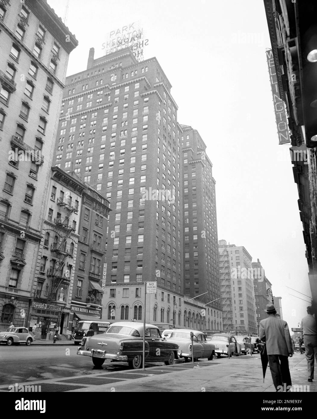 This is the Park Sheraton Hotel in mid-Manhattan which was hit by fire ...