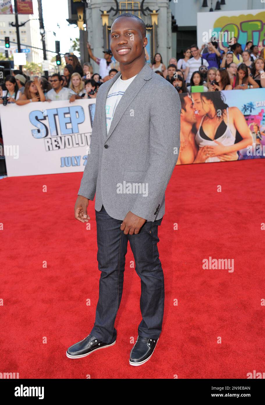Amadou Ly arrives at the premiere of "Step Up Revolution" on Tuesday ...